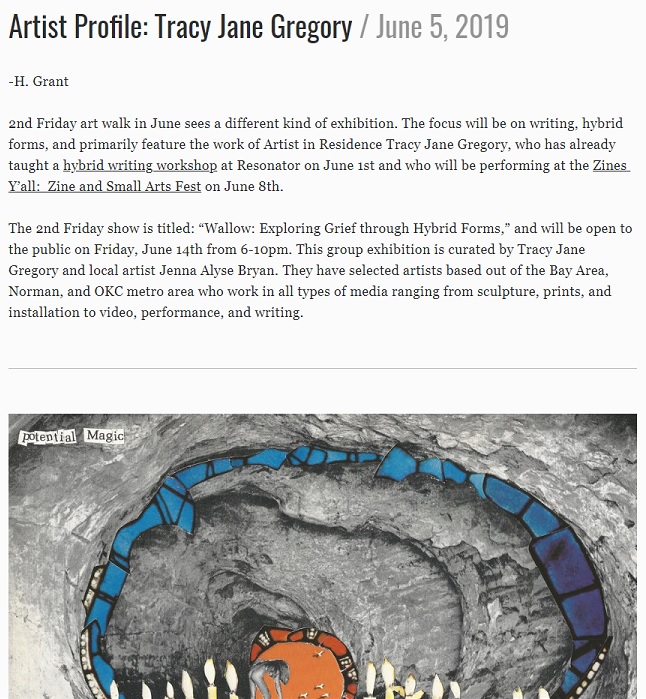 Resonator Artist Profile – Tracy Jane Gregory